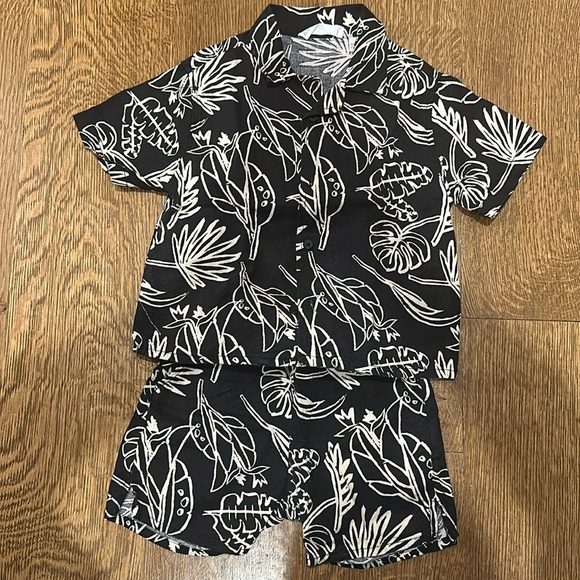 Zara | Matching Sets | Zara Matching Boys Linen Set Black And White ...